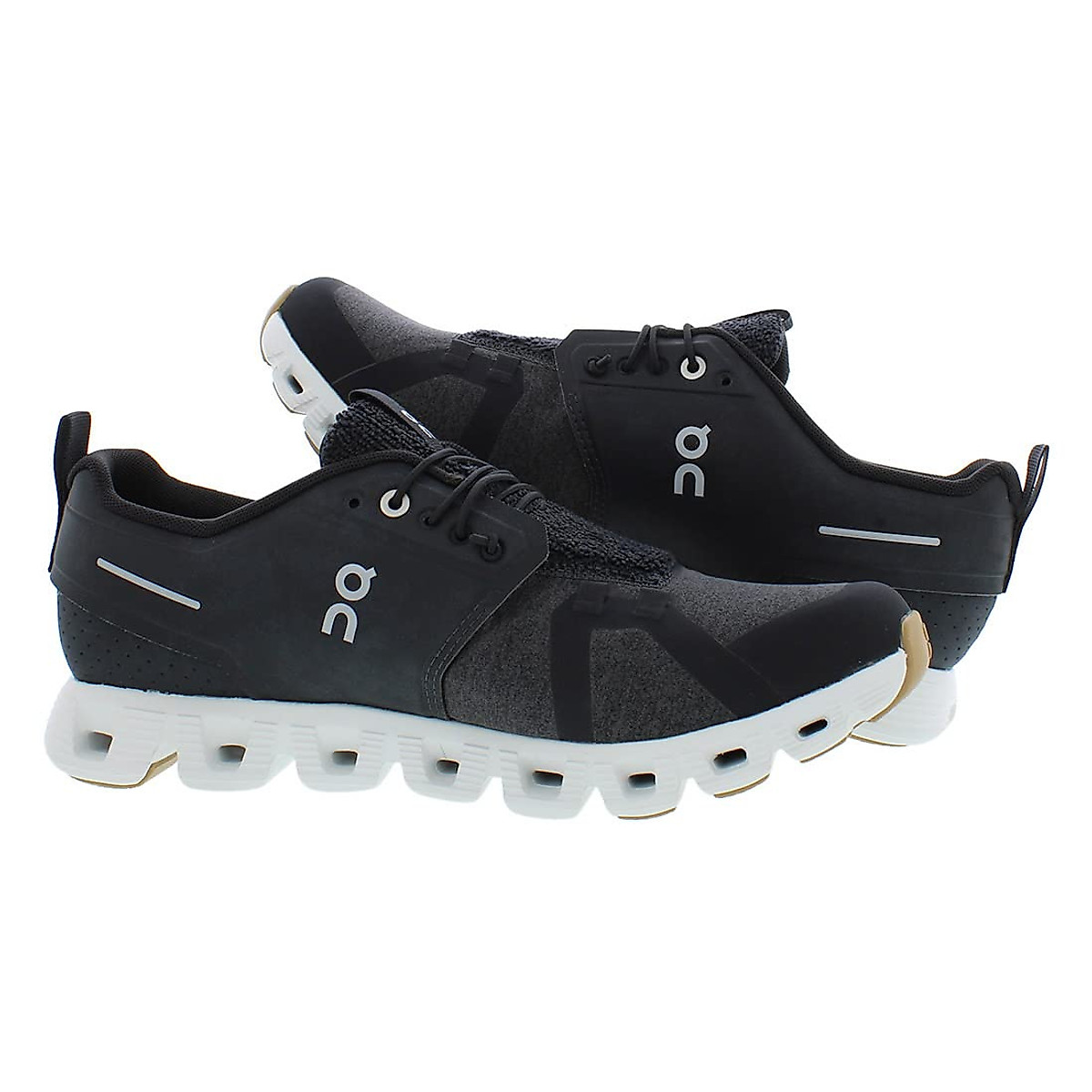 On Men's Cloud 5 Terry, Black/Almond, 10.5 Medium US