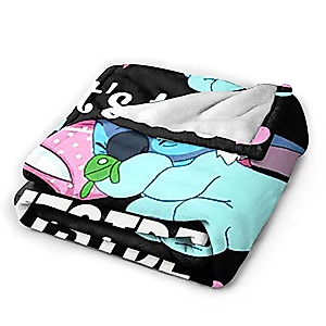 Shazi Cartoon Blankets Super Soft Throw Blanket Air Conditioner Blanket Warm Cozy Flannel Blanket for Couch Bed Sofa Car 50inchX40inch