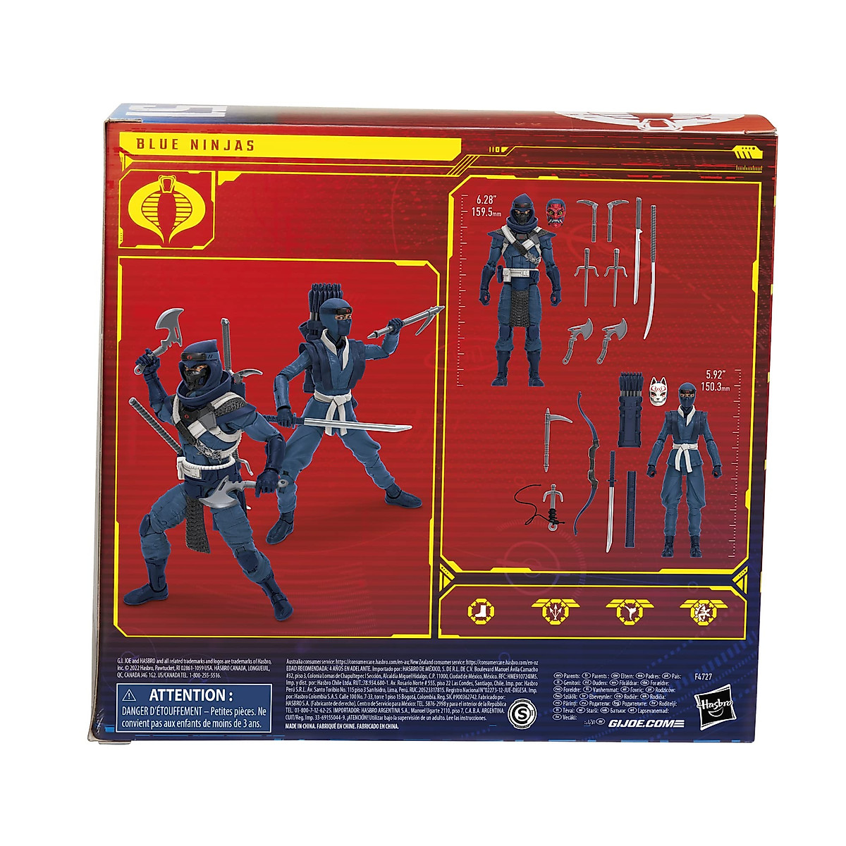 G.I. Joe Classified Series Ninjas Action Figure with Accessorie,6-Inch 2-Pack (Amazon Exclusive)