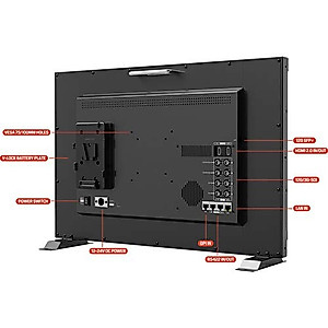 LILLIPUT Q23-ABBP 10bit 23.8 inch 12G-SDI Professional Broadcast Production Studio Monitor 12G SDI and 12G-SFP Fiber Optic Input with Gold Mount