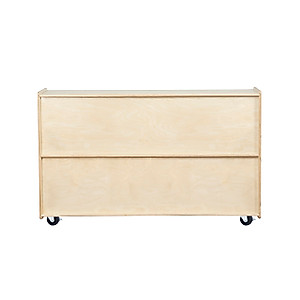 RRI Goods 2 Shelf Montessori Horizontal Bookcase with Wheels (47" Width) |Bookshelf - Toy Storage Organizer, Arts, Crafts & Supplies Storage Unit for Home, Office, Classroom, Daycare