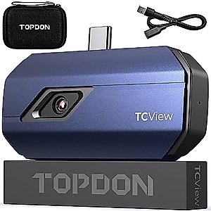 TOPDON TC001 Thermal Camera for Android, 256x192 IR High Resolution, Thermal Imaging Camera, Thermal Imager - 25Hz Refresh Rate, Video Recording Supported, Works for Smartphones and Tablets & PC