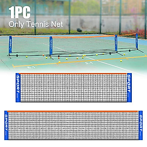 Fawcotu Tennis Net,Portable Badminton Pickleball Volleyball Net with Height Adjustable Foldable Shuttlecock Net Outdoor Training Net(Size:6.1m)(Size:6.1m)