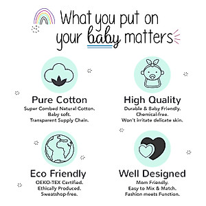 Lamaze Baby Super Combed Natural Cotton Sleep n Play, Zipper and Snap Closure Footed Sleepwear, 2 Pk, Grey Moon and Stars, 9 Months