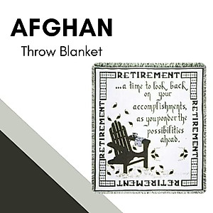 Simply Home Retirement A Gift To Remember Retiring Goodbye Afghan Throw 48" x 60"