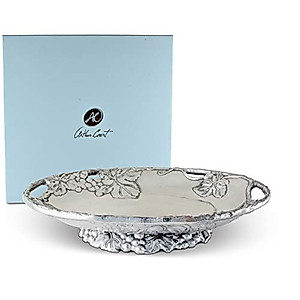 Arthur Court Designs Aluminum Grape Footed Side Dish Server 11 inch Long