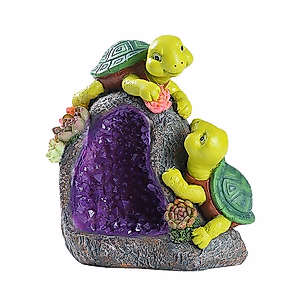 Estrella-L Solar Light Outdoor Cartoon Tortoise-Shaped Landscape Light Statue Decoration Light, for Courtyard Lawn Garden Decoration Landscape Solar Lamp Home Decoration