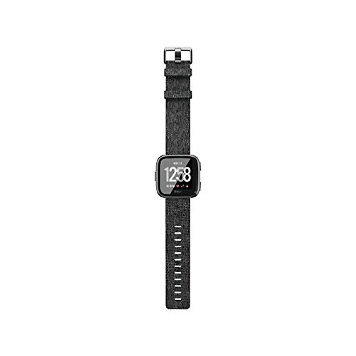 Fitbit Versa Special Edition Smart Watch - Charcoal Woven & Black Band (Renewed)