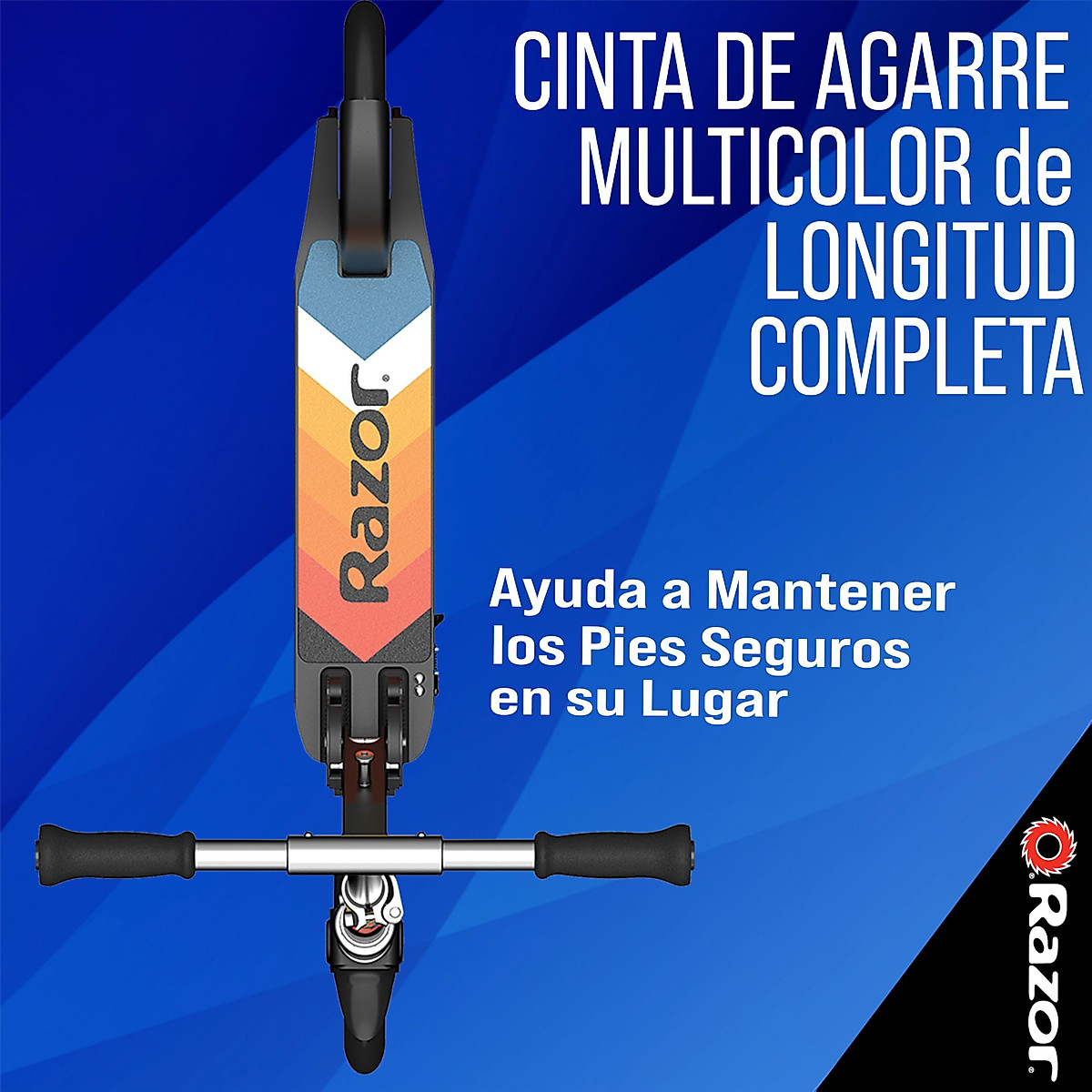 Razor A5 Lux Kick Scooter for Kids Ages 8+ - 8" Urethane Wheels, Anodized Finish Featuring Bold Colors and Graphics, For Riders up to 220 lbs