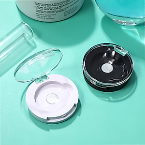 Lurrose Single Empty Magnetic Eyeshadow Case Empty Eyeshadow Palette Box Empty Magnetic Cosmetics Makeup Powder Sample Container 4Pcs 26mm
