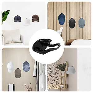 Puiuisoul 20 Pack Adhesive Hat Hooks for Wall, Hat Hangers for Baseball Caps, Hat Holder on Wall, No Drilling Required Wall Mount Hat Rack, Space-Saving Hat Display and Organizer