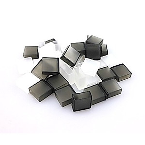 HONBAY 40pcs Semitransparent Black and Clear Plastic USB Male Anti-Dust Plug Stopper Cap Cover
