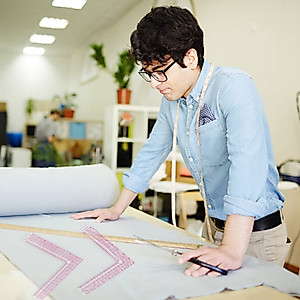 Lusofie Sewing Ruler, 2 Pcs Plastic L Square Ruler, Framing Ruler, Clear Sewing Ruler for Tailor Craft Tool, Drawing Measuring Supplies (8.46x8.46 inch, 21.5 cm length)