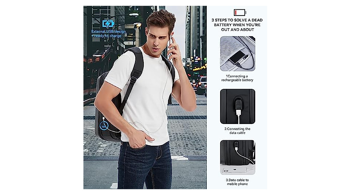 JUMO CYLY 35L Waterproof Laptop Backpack with USB Port