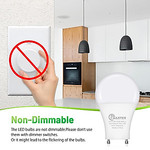 JIANGSILING GU24 Led Light Bulb, 9W(60W Equivalent), 5000K Daylight, A19 Shape GU24 Light Bulb, 800 Lumens GU24 Led Bulbs, CRI 85, Non-Dimmable ETL Listed(2-Pack)