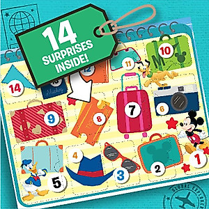 Disney Junior Mickey Mouse Countdown to Vacation, 14-pieces, 9 Figures Included, Kids Toys for Ages 3 Up, Amazon Exclusive by Just Play