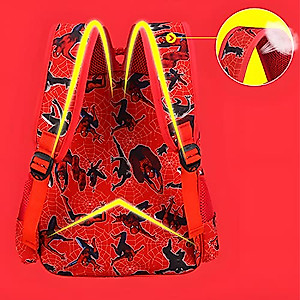 Licputalch Kids School Backpack for Kids Boys Girls, Waterproof Red Backpack for 4-6-8-10-12