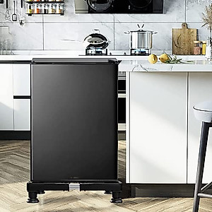 Lufia Mini Fridge Stand,Width Height Flexible Adjustable,High Strength Base Stand Leg Design,Multi-functional Base as Refrigerator Stand,Fish Tank Stand,Washing Machine,Dryer,Laundry Pedestal (Black)