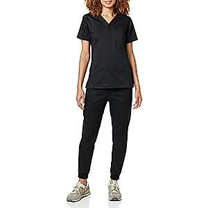 Amazon Essentials Women's Slim Fit Jogger Scrub Pant (Available in Plus Size), Black, Large