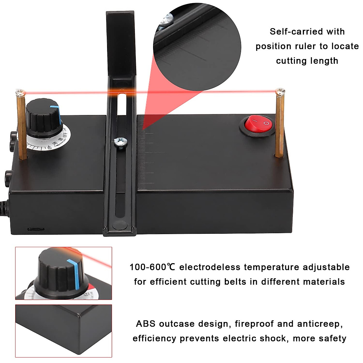 ERYUE Ribbon Cutter, Home Use Hot Ribbon Cutter Machine DIY Rope Band Craft DIY Manual Cut Tool