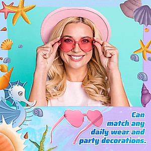 RTBOFY 12 Pack Heart Sunglasses for Women Party Favor Bulk Valentines Day with Candy Color