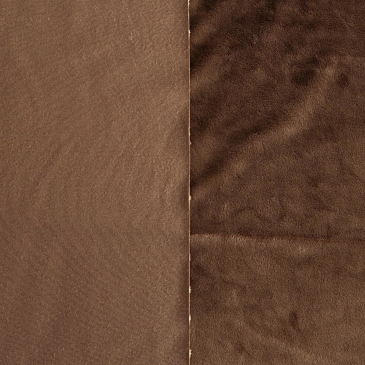 Qidkeo Minky Fabric by The Yard for Pillows, Toys, Garments, Baby Products, and Blankets 60"Wide(Brown,1Yard)