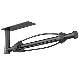 VAEHOLD Self Adhesive Paper Towel Holder Under Cabinet Mount, Wall Mounted Paper Towel Roll Holder for Kitchen, Bathroom, Wall - SUS304 Stainless Steel (Matte Black)
