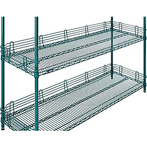 Nexel Poly-Green Adjustable Wire Shelving Unit, 4 Tier, Heavy Duty Commerical Storage Organizer Wire Rack, 24" x 72" x 74", Green
