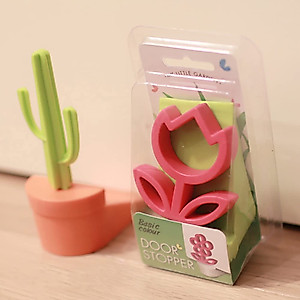 WAYUTO Cute Door Stopper Flower Decorative Silicone Door Stop Novelty Funny Door Stops Rubber Door Stop Wedge for Home Office Bedroom Doorstop Cute Gifts for Women Girls