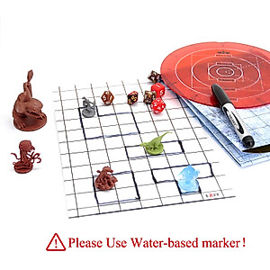 CZYY 1" Square Grid Game Mat and 1" Hex Grid Game Mat