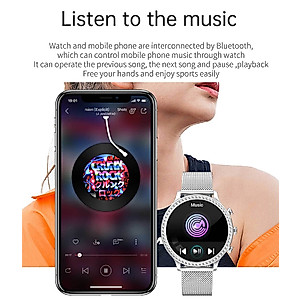 Smart Watch for Women Bluetooth Call Ladies Smartwatch 1.32" Diamond 100+ Watch Dials Sleep Tracker for Android iOS Phones