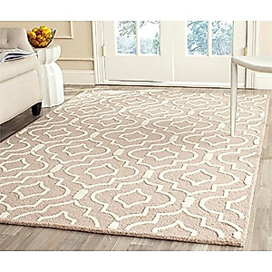 SAFAVIEH Cambridge Collection 2' x 3' Beige/Ivory CAM141J Handmade Moroccan Premium Wool Accent Rug