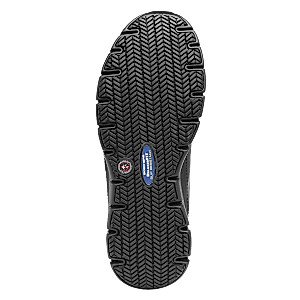 Skechers Women's Sure Track-TRICKEL Work Shoes, Black Leather, 7