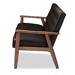 Baxton Studio BBT8013-Brown Sofas, Brown