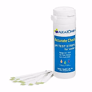 Alkaline Water Drops with Ph Test Strips Bundle - Alkazone Antioxidant Alkaline Mineral Drops Make Your Own Alkaline Water Raise Ph | Includes 50 Ph Test Strips for Water to Test Alkalinity