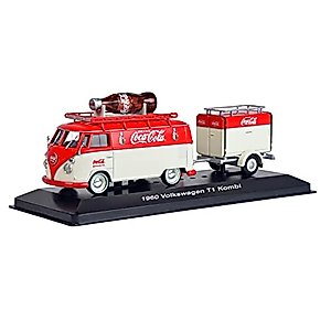 1:43 Coca-Cola 1960 Volkswagen Kombi T1 with Trailer - Motor City Classics
