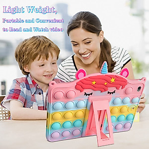 WESADN for iPad Mini 5 Case for iPad Mini 4 Case with Kickstand for Girls Women Silicone Fidget Bubble Case Cute Pop Protective Holder Tablet Cover for iPad Mini 5th 4th Generation 7.9 inch