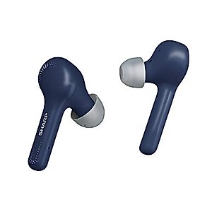 Sharp HP-TW10 True Wireless Splashproof Stereo Earphones, Black