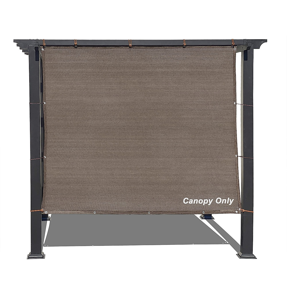 Alion Home Sun Shade Panel Privacy Screen with Grommets on 4 Sides for Outdoor, Patio, Awning, Window Cover, Pergola or Gazebo (6' x 8', Mocha Brown)
