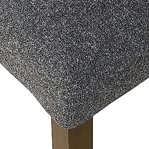 Homepop Home Decor | Upholstered Parsons Dining Chairs | Dining Chairs Set of 2 | Decorative Home Furniture, Gray Woven Fabric