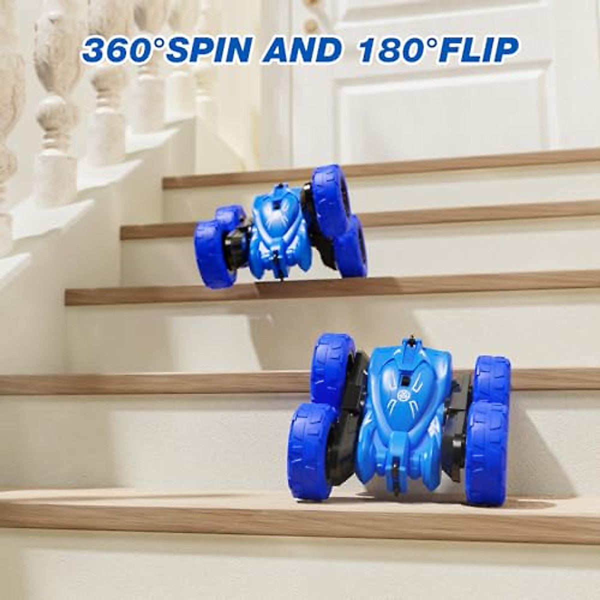 MaxTronic Remote Control Car, RC Cars All Terrain Off Road 4WD Double Sided Running RC Stunt Car, 360° Rotation & Flips RC Crawler Birthday Gift Toys for Boys & Girls Aged 4 5 6 7 8 9 10 11 12