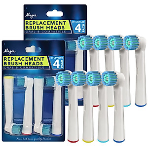 Toothbrush Replacement Heads Compatible with Oral B Braun, Pk of 8 Best Professional Brush Heads for Oralb Kids, Soft, Sensitive, Triumph, Pro 1000