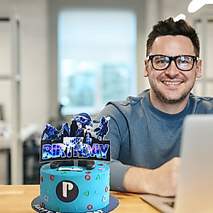 Exquisite Acrylic Cake Topper Video Game Birthday Cake Topper for Gamers' Birthday Party Cake Decorations, Perfect for Large Size Cake