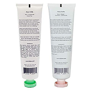 Boka Ela Mint and Coco Ginger Toothpaste, Nano-Hydroxyapatite for Remineralizing, Sensitivity and Whitening, Fluoride-Free, Dentist Recommended for Kids and Adults, Made in USA, 4oz (Pack of 2)