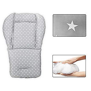 High Chair Cushion,High Chair Pad,Baby High Chair Seat Cushion Liner Mat Padding Cover Protection Pad Unisex(Gray Star)
