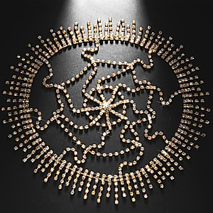 NAISKA 1920s Headpieces Rhinestone Mesh Cap Gold Headchain Wedding Head Accessories Crystal Headband Brides Prom Costume Head Chain Vintage Style Festival Halloween Prom Costume Hair Accessories