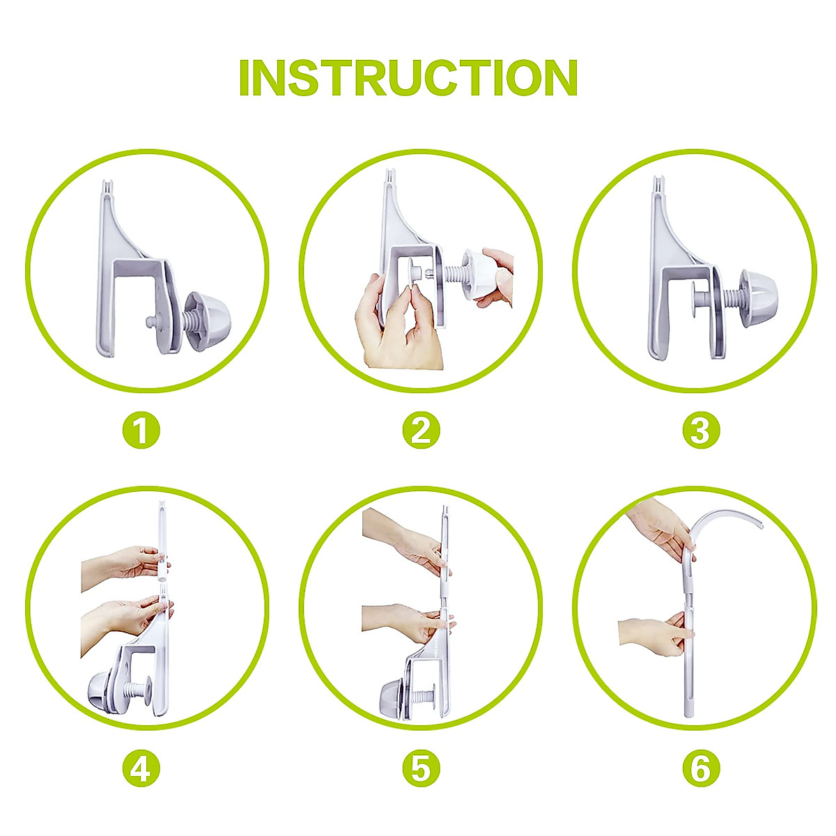 Baby Crib Mobile Arm with Music Box Spin Motor（24 inch ）, AICMEI Nursery Decor Hanger -DIY Toy Decoration Move Bracket，Double nut Adjustment and Fixing