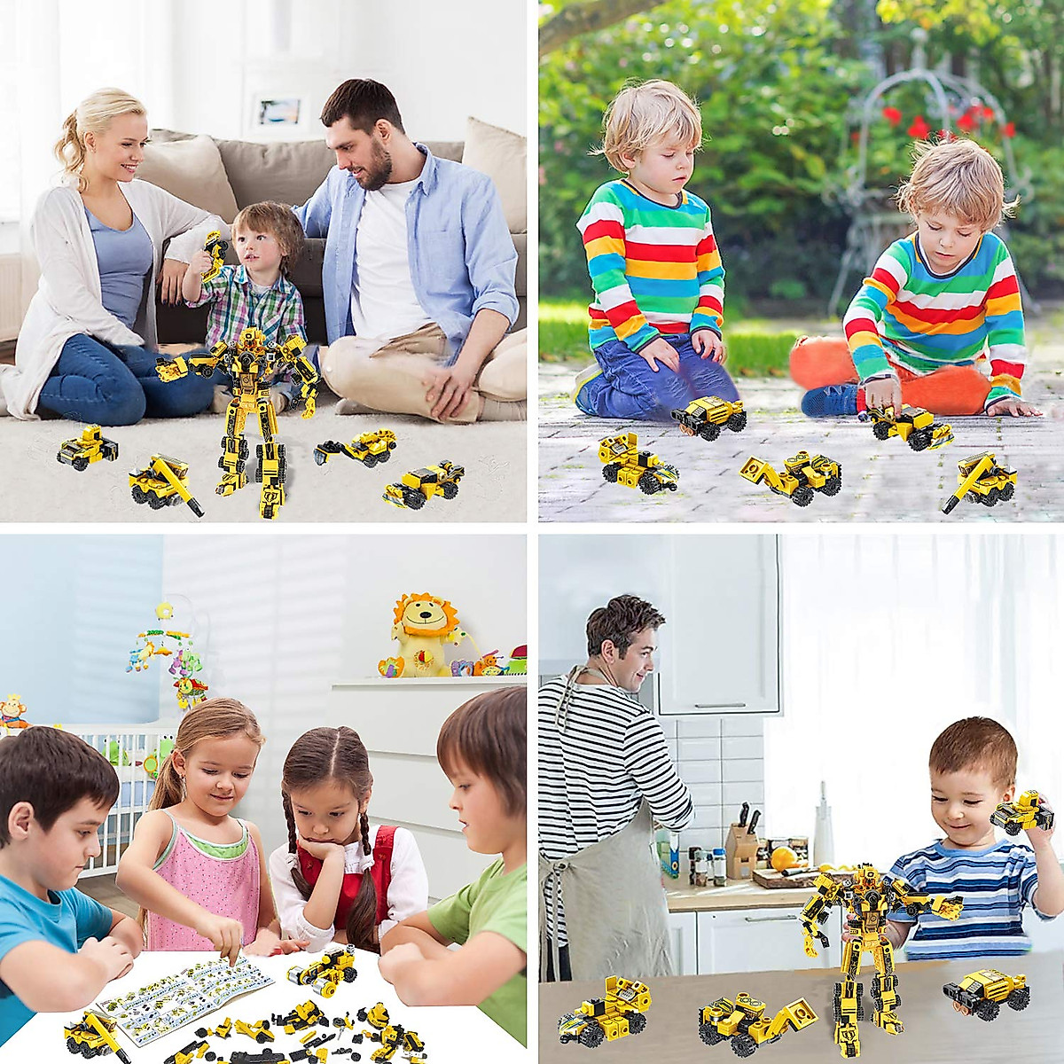 LUKAT Robot STEM Building Toys for 6 Year Old Boys, 573 pcs Construction Toy Engineering Building Bricks Construction Vehicles Kit Best Gift for Kids Age 6 7 8 9 10 11 Year Old 1