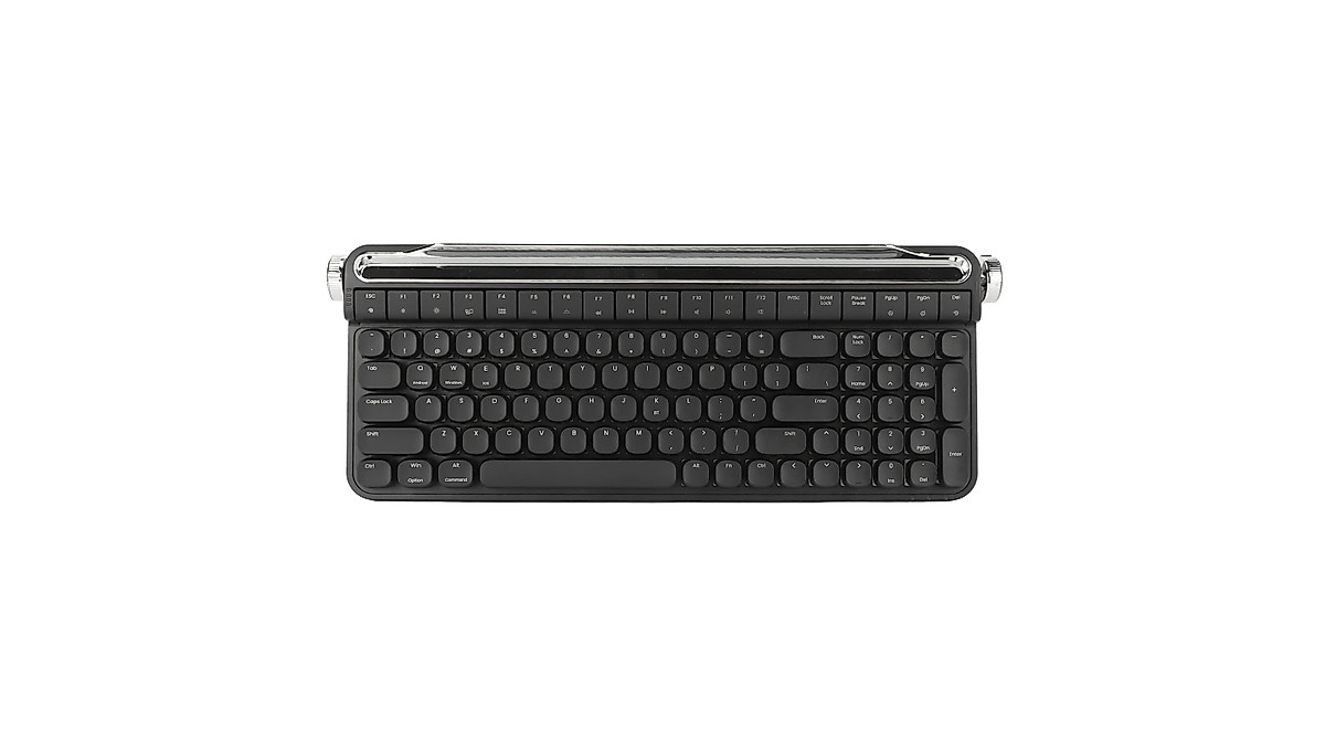 TOPINCN Typewriter Keyboard, 1500mAh Battery Dual Connection Modes Red ...