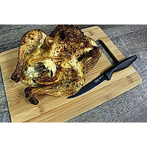 GINSU Daku Series Dishwasher Safe, Fade Resistant, Black Ceramic Coated, 6 Piece Steak Knife Set (DAK-KB-DS-006-1), 4.5 inches